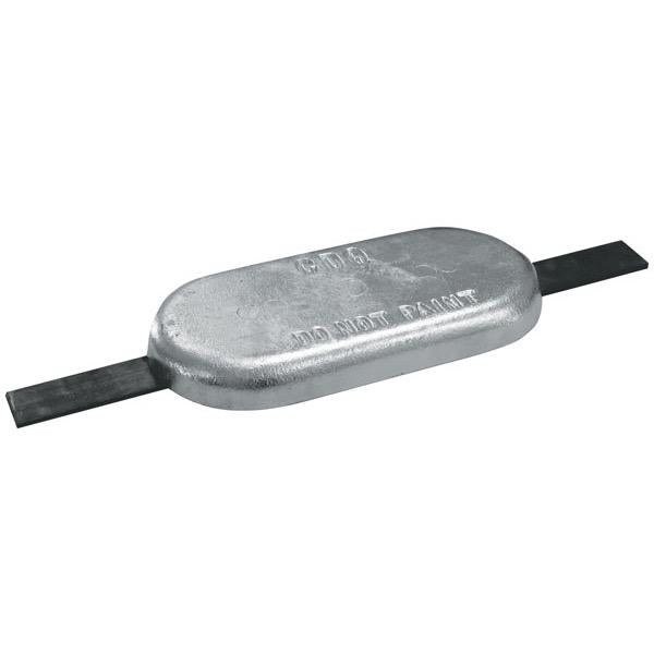 Zinc Oval Block Anode w/ Strap | Bosuns Locker