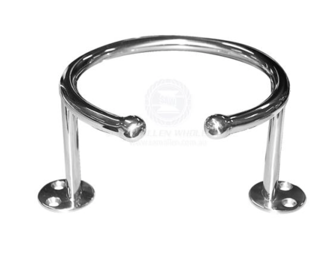 DRINK HOLDERS - NARROW FRAME STAINLESS STEEL | Bosuns Locker