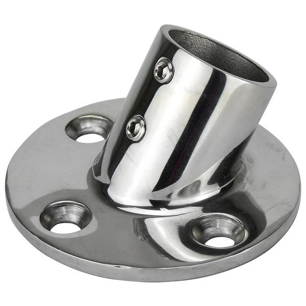60 Degree Angled Stanchion Round Base - 70mm | Bosuns Locker