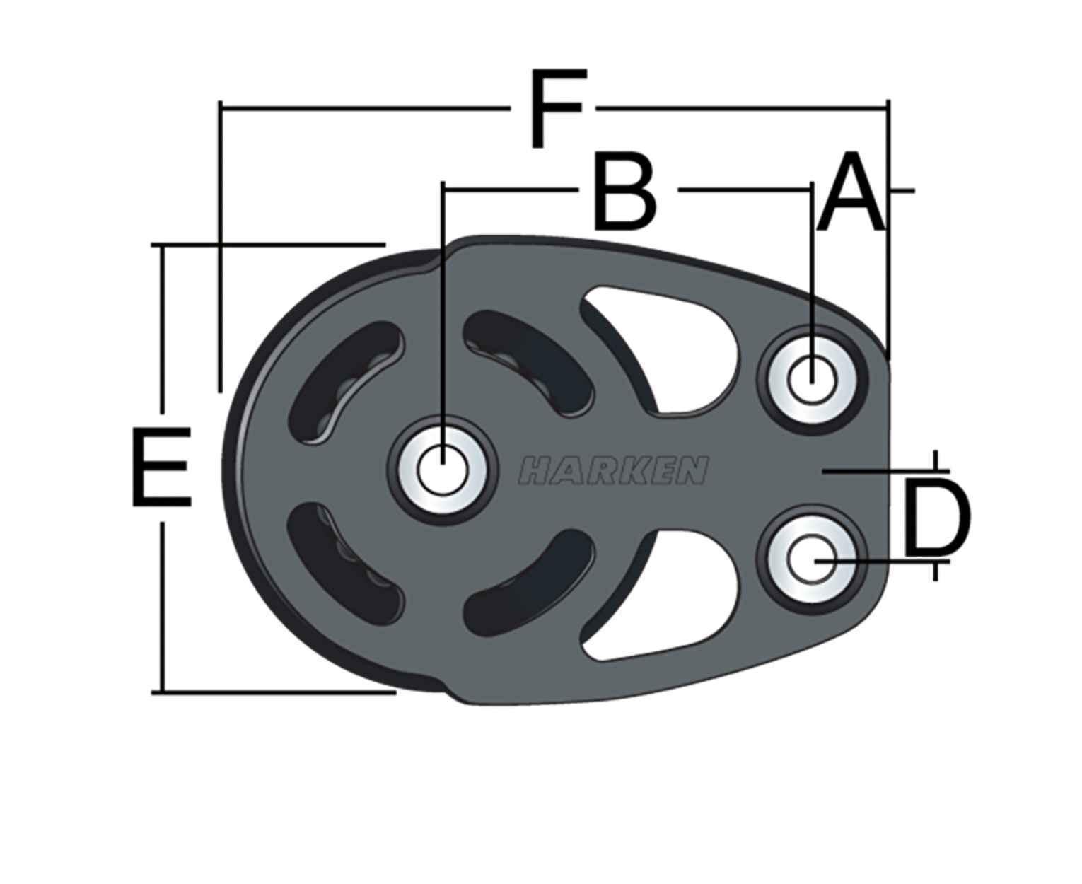 HARKEN 100mm Aluminium ESP Footblock | Bosuns Locker